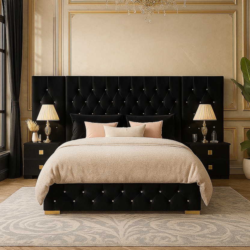 New Monaco Upholstered Bed Frame – Home Store Living