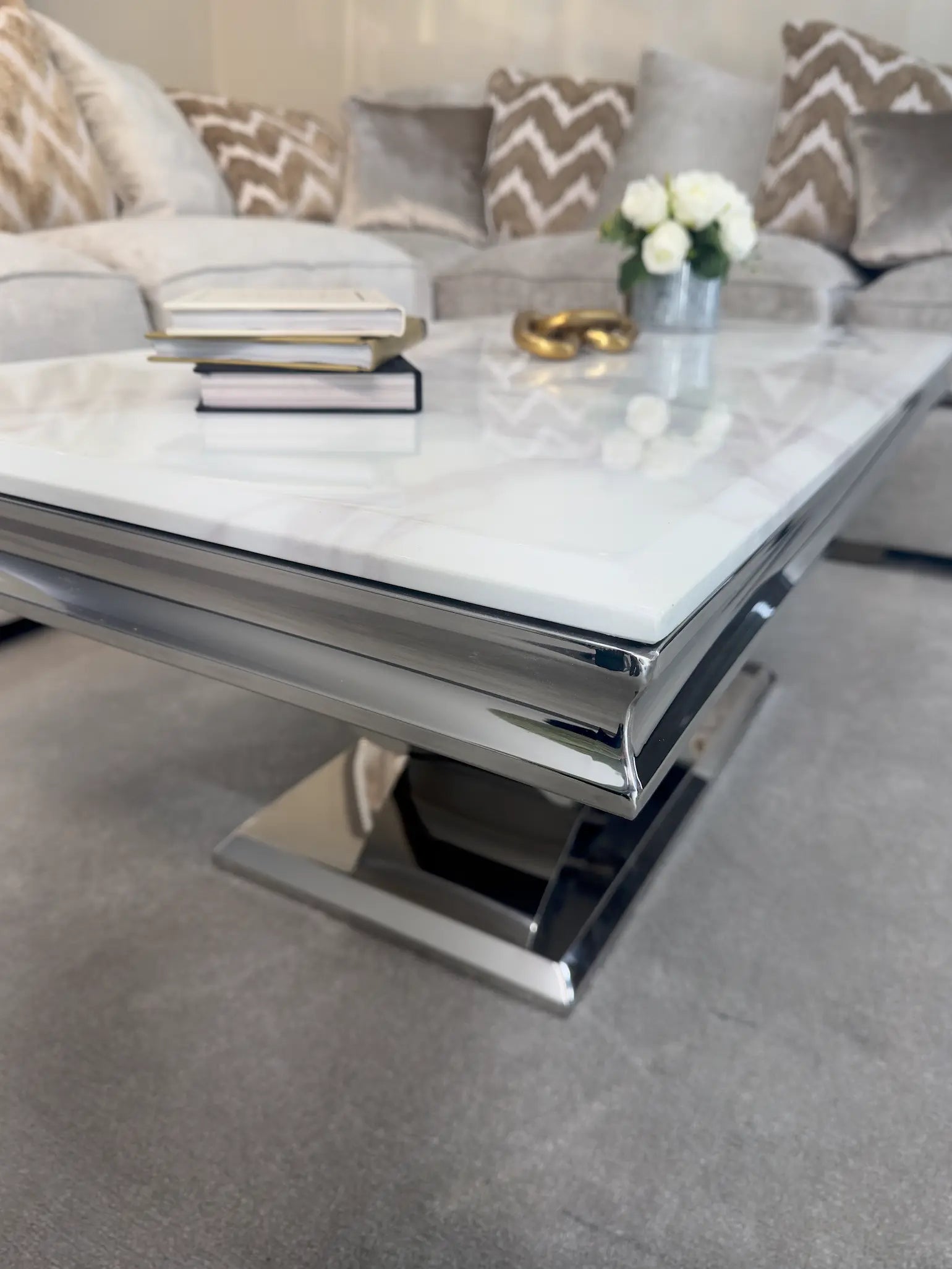 London 1.2m Marble Coffee Table – Home Store Living