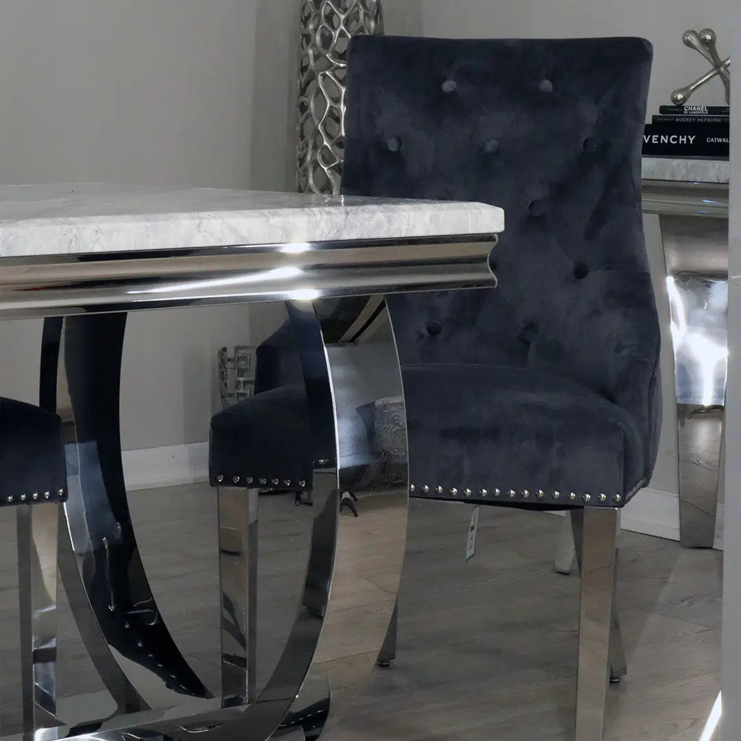 Arianna Dining Set - 1.5m Light Grey Dining Table & 4x Majesty Chairs ...