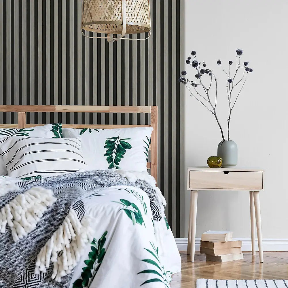 Light Grey Acoustic Timber Slat Wall Panel - 2400mm x 600mm - Home ...