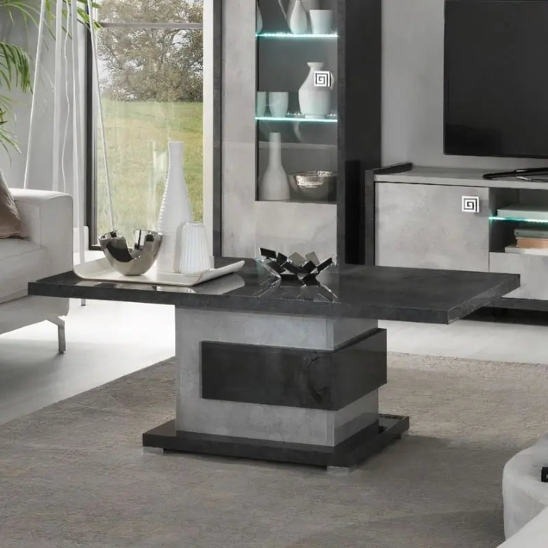 Grey high gloss coffee table store