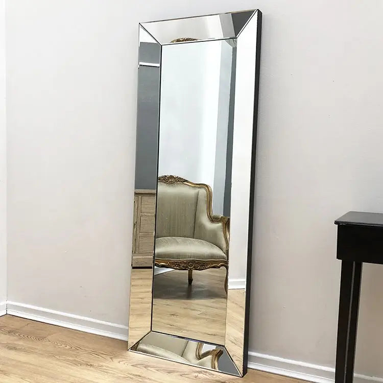 Full Length Mirror - Tall Venetian Silver Mitre Decor – Home Store Living